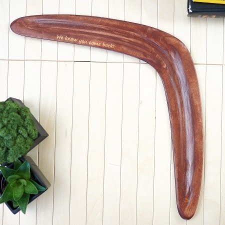 Personalized Boomerang | Custom Engraved Wooden Gift