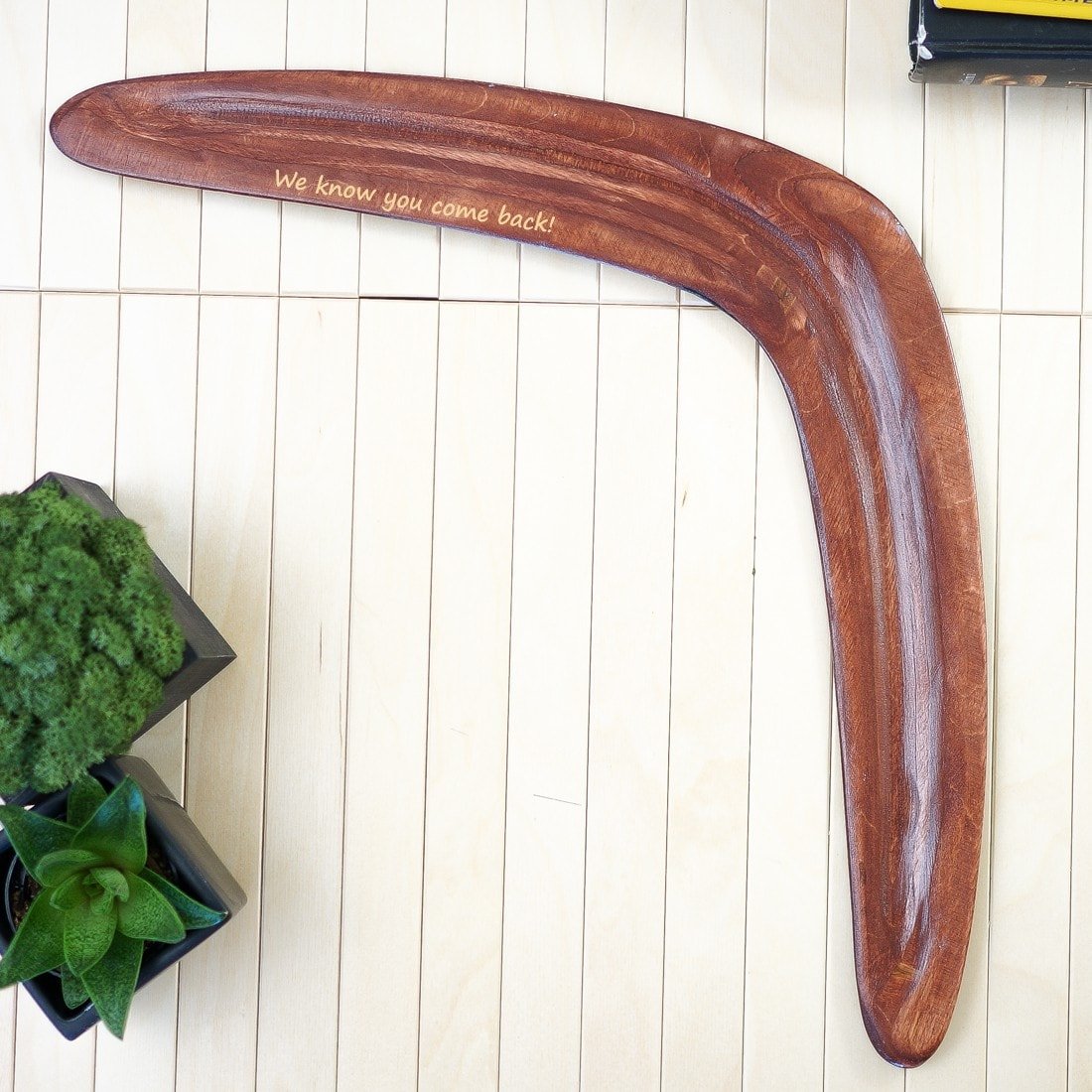 Personalized Boomerang | Custom Engraved Wooden Gift